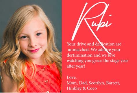 Recital Program Ad Showcase Your Dancer