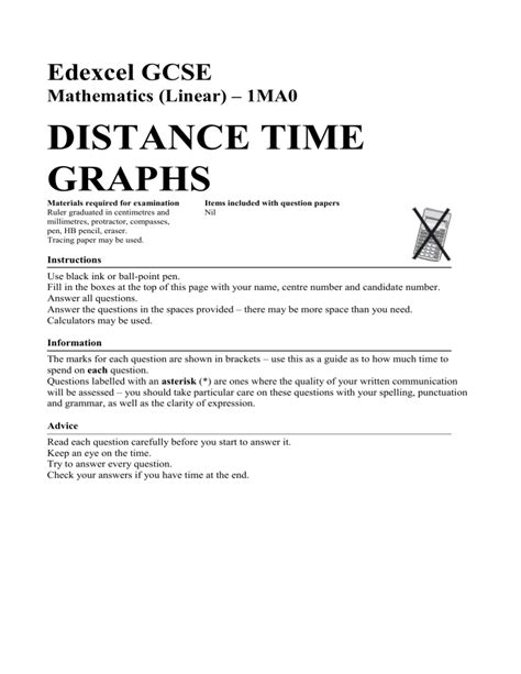 Distance Time Graphs