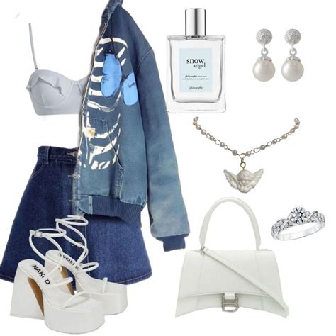 Нежный жемчужно джинсовый образ для свидания