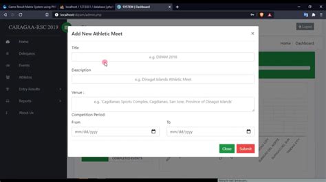 Game Result Matrix System Project In Php With Source Code And Report Download Kashipara