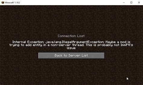 My World Unload When Press Any Keybind From The Mod With Immersive