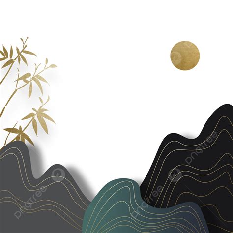 산 일러스트 전통적인 황금 패턴 배경에서 아침 해 전통적인 황금 패턴 금색 틀 Png 일러스트 및 Psd 이미지 무료 다운로드 Pngtree