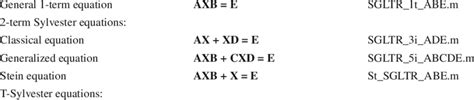Nine Sylvester And T Sylvester Type Matrix Equations In Four Classes