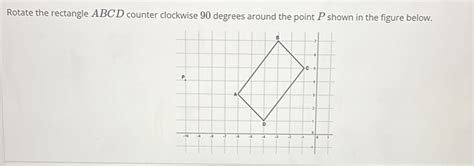 Solved Rotate The Rectangle Abcd Counter Clockwise 90 Degrees Around