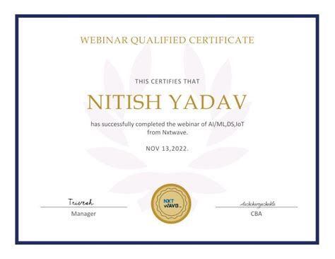 nitish yadav on linkedin webinar certificate successfully nxtwave