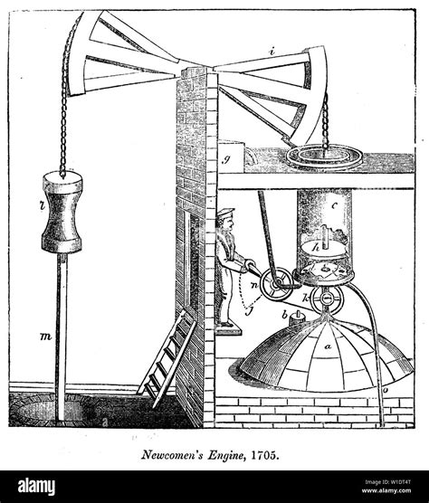 Thomas Newcomen 1664 1729 English Inventor Original Diagram Of His