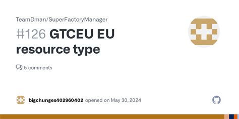 GTCEU EU Resource Type Issue TeamDman SuperFactoryManager GitHub