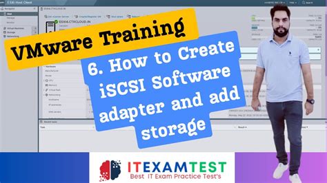 vmware training 6 create iscsi software adapter and add storage youtube