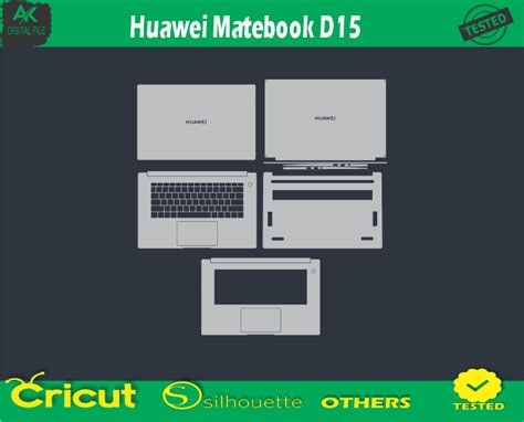 Huawei Mate Book D Skin Vector Template