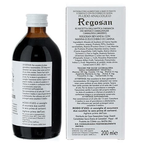Supplement For Bowel Regularity Camaldoli Regosan 200 Ml Online
