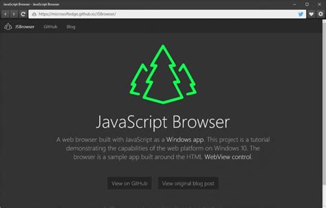 Microsofts Proof Of Concept Javascript Browser Is Built Using Html