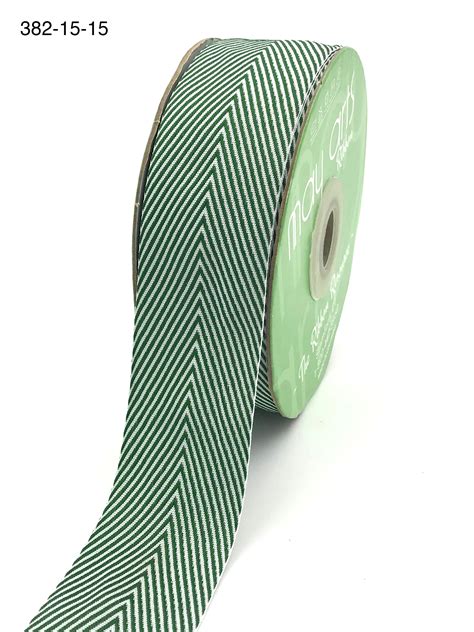 Inch Twill Chevron Stripe Ribbon With Woven Edge