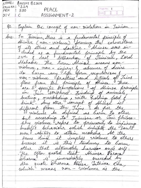 224 Assignment 2 Peace Pdf