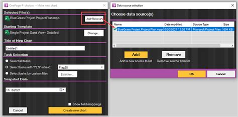 Creating A New Chart Using Microsoft Project Data For Version 71