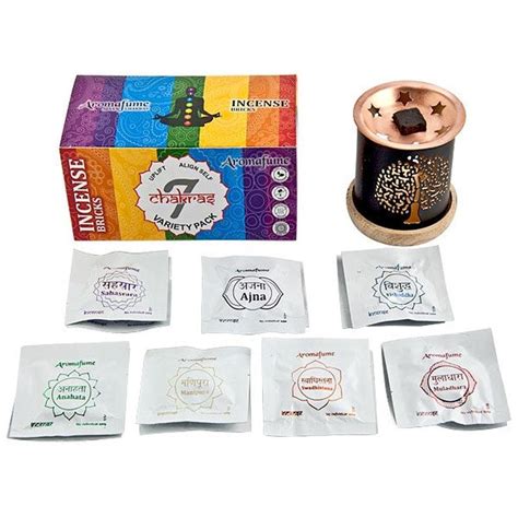 7 Chakra Incense Brick Set Burner And 7 Types Of Incense Natures