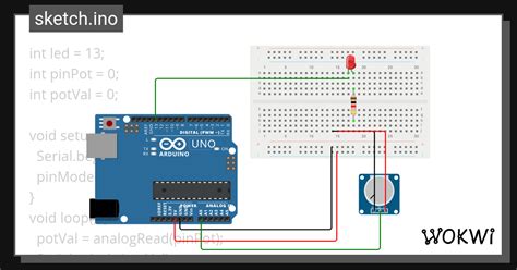 Led Potensio Wokwi Esp32 Stm32 Arduino Simulator