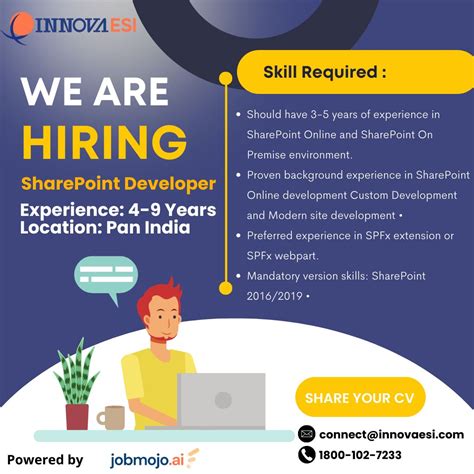 Innova Esi On Linkedin Jobopening Hiringnow Sharepointdeveloper Sharepointonline