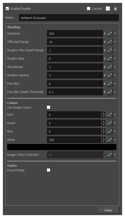 Harmony Premium Documentation Ambient Occlusion Node