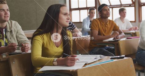 Students Concentrating In High School Class Moment Stock Image Sbi Students Concentrating In High School Class Moment Stock Image Sbi