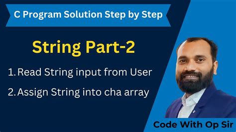 String 2 Read String Input From User Assign String In Char Array