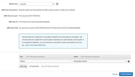 how to encrypt an ebs volume aws bytes