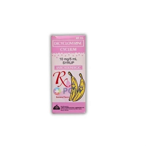 Dicycloverine 10mg 5ml 60ml Syrup Cyclium Philippine Generic Medicine