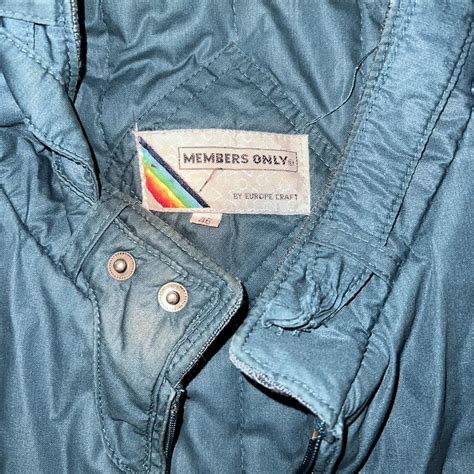 Members Only Jacket With Authentic 80s Rainbow Tag Depop