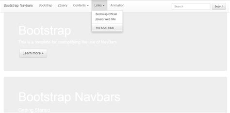The ASP NET MVC Club Bootstrap Tutorial Lesson Navbars With DropDownLists