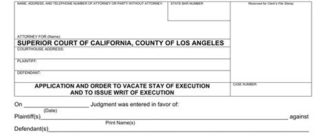 Stay Of Execution Form ≡ Fill Out Printable Pdf Forms Online