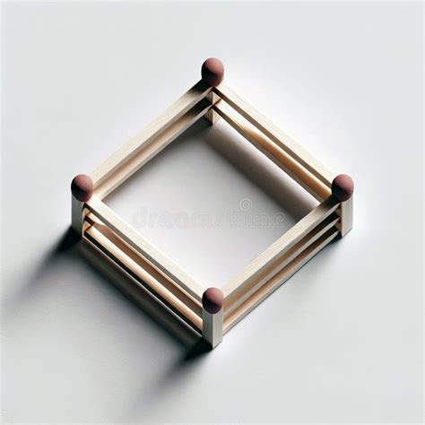 A Simple Wooden Structure Crafted From Matchsticks Generative Ai Stock