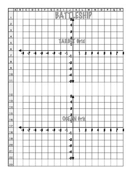 Coordinate Grid Battleship Quadrant By Sarah Gilbert TpT