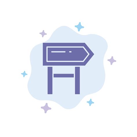 Direction Board Location Motivation Blue Icon On Abstract Cloud