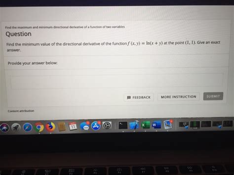 Solved Find The Maximum And Minimum Directional Derivative
