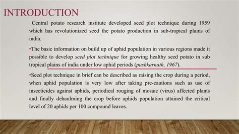 Seed Plot Technique Pptx Agriculture Industries