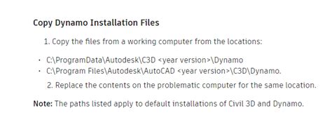 Dynamo Missing From Civil 3d Civil3d Dynamo