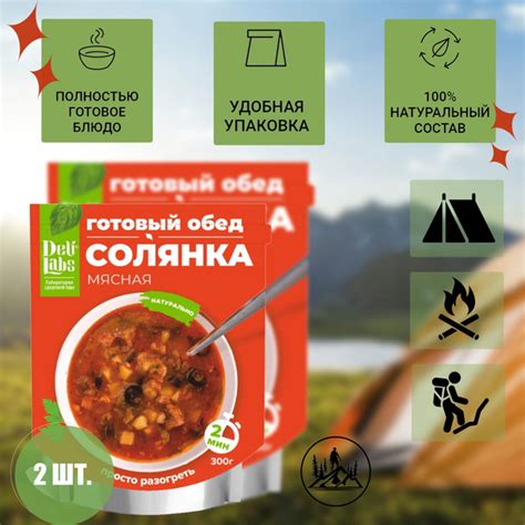 Готовое блюдо DeliLabs Солянка мясная 300 г, 2 упаковки, готовая еда в ...
