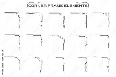 Border Frame HUD Element Futuristic For Header Footer Text Information UI Game Display Vector