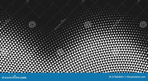 Halftone Abstract Background Wavy Triangular Texture Stock Vector