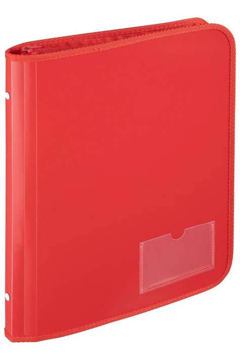 Marbig Zipper Binder W Tech Case 25mm 2d Red X Carton Of 10 6980003