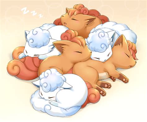 Alolan Vulpix And Vulpix Pokemon Drawn By Kemonomichiblueblack