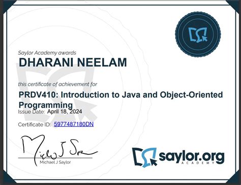 Dharani Neelam On Linkedin Introduction To Java And Object Oriented Programming Sayloracademy…