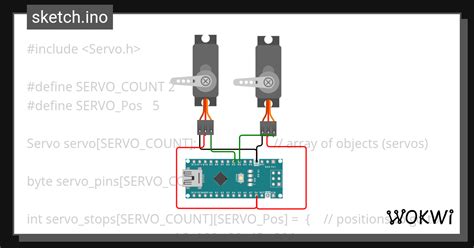 Servo Array Copy Wokwi Esp32 Stm32 Arduino Simulator