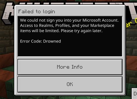 Error Code Drowned Missing Xbox Services Rminecraft