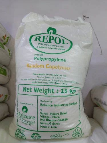 Natural Repol Polypropylene Random Copolymer For Plastic Industry At