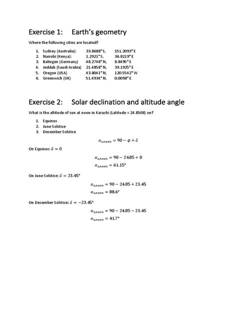 Lecture 2 Re Exercise 1 5 Download Free Pdf Longitude Solar System