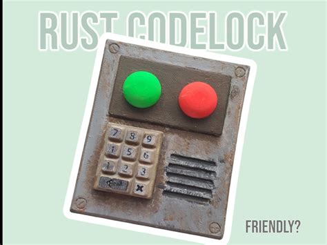 Rust Codelock Playrust Life Size Etsy Australia