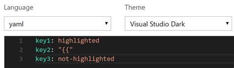 Incorrect Yaml Highlighting After Value With Two Opening Curly Braces · Issue 786 · Microsoft