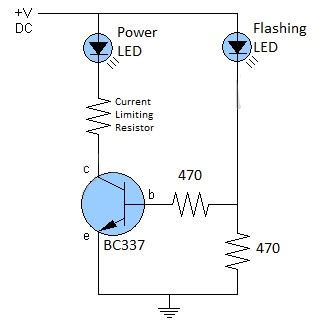 Circuits Collection One Transistor LED Blinker