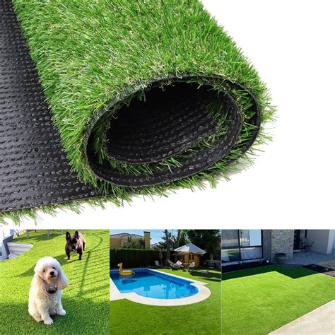 Artificial Turf Grass 5ftx10ftrealistic Fake Grass Rug With Drainage