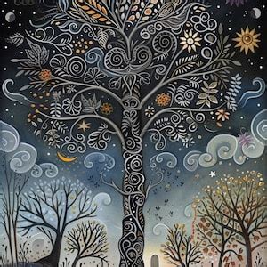 Tree Sparks 01 Cross Stitch Pattern PDF Download Cross Stitch Pattern 48 900 Stitches Etsy